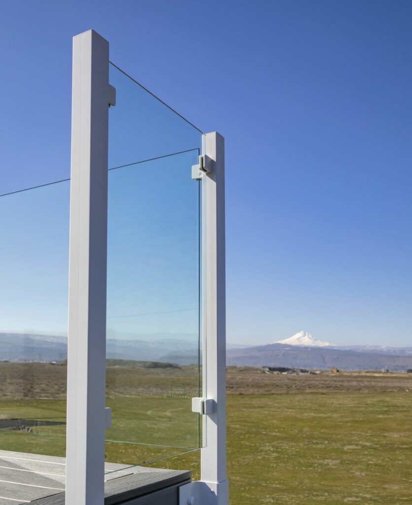 White Frameless Glass Railing - Dallesport, WA - Glass Railing for Decks