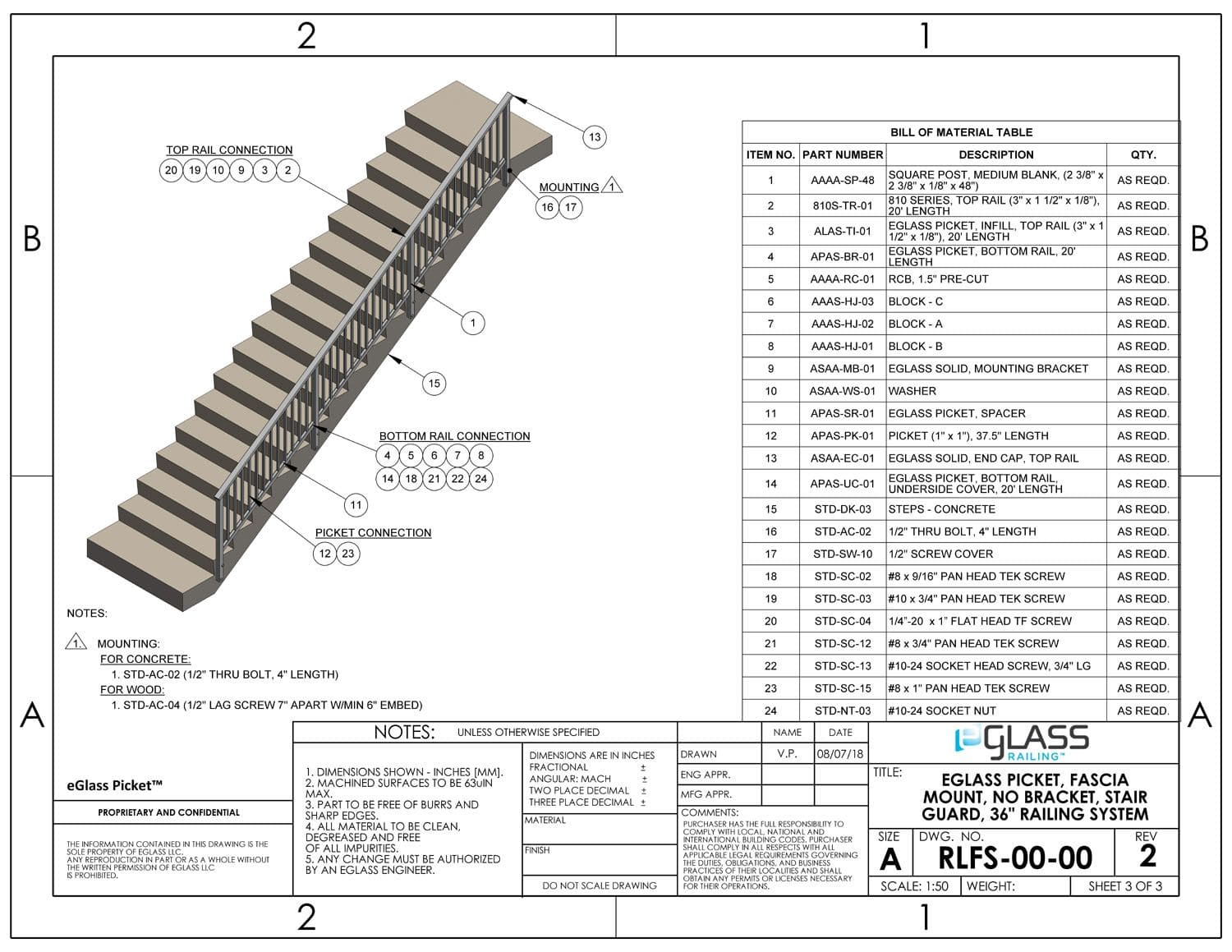 Solid – Glass Railing for Decks
