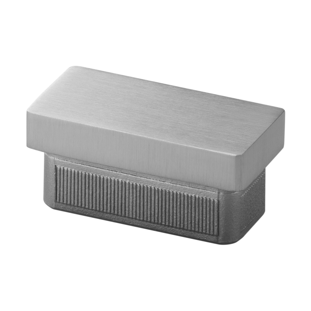 60x30 Rectangular Handrail End Cap Glass Railing For Decks