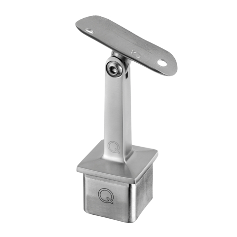 40x40 Adjustable Saddle Bracket - Round - Glass Railing for Decks