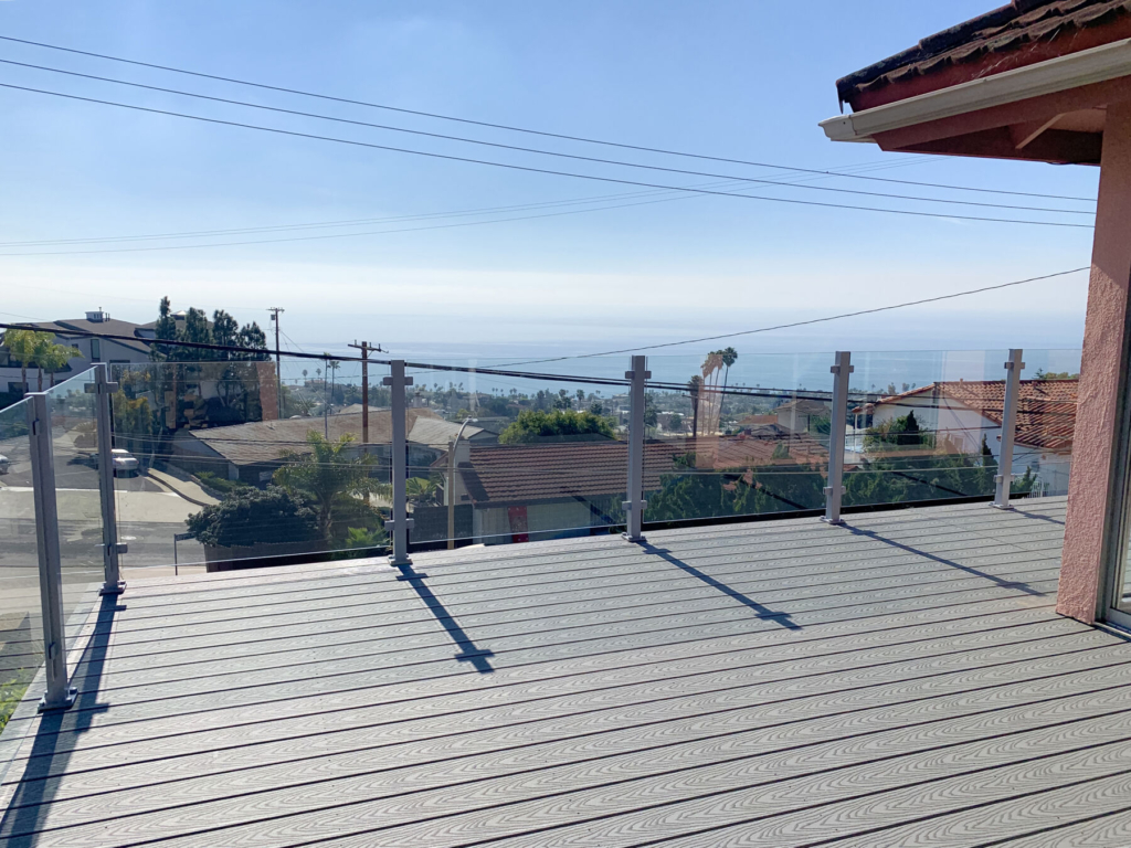 Silver Frameless Glass Railing - San Pedro, CA - Glass Railing for Decks