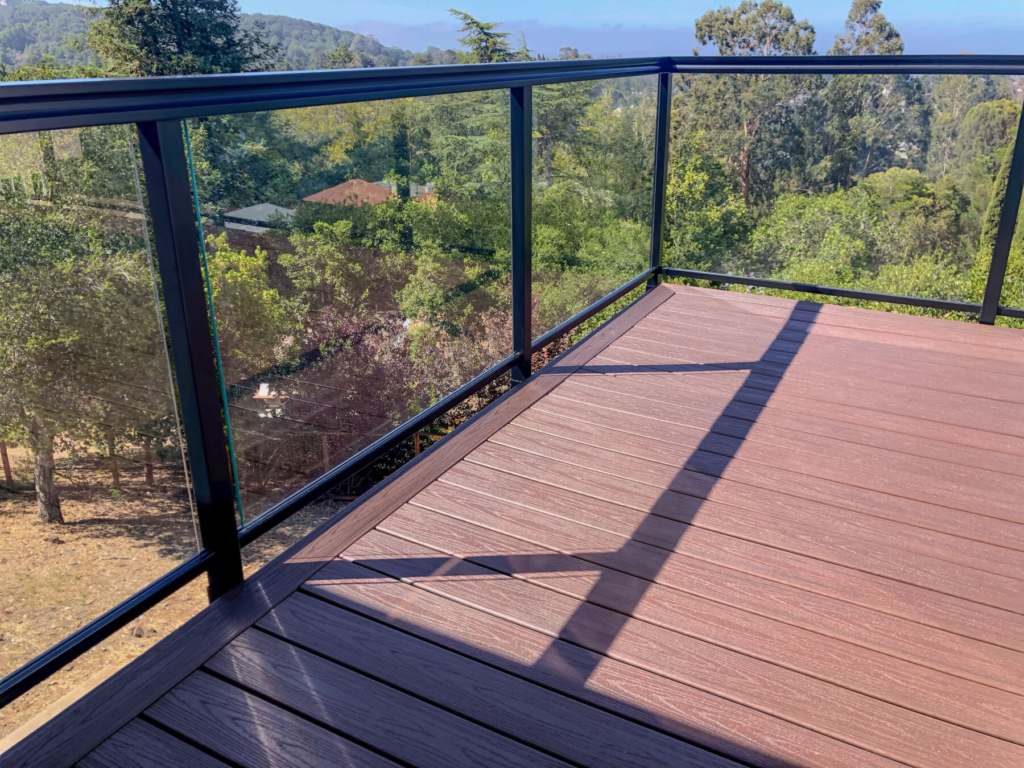 Black Solid Glass Railing - San Rafael, TX - Glass Railing for Decks