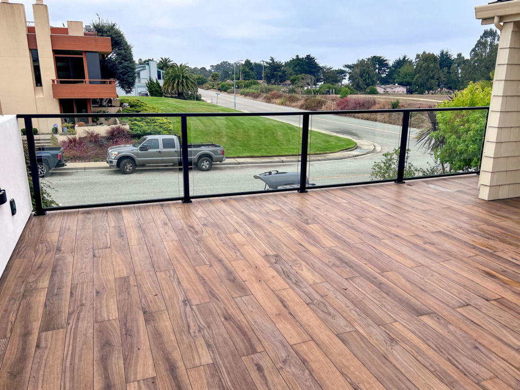 Black Solid Glass Railing – Aptof, CA - Glass Railing for Decks